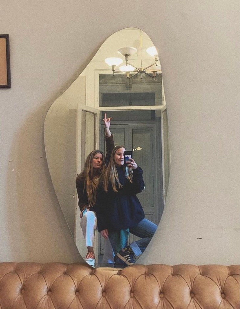 Irregular Tall Mirror Asymmetric Mirror Design Handmade - Etsy