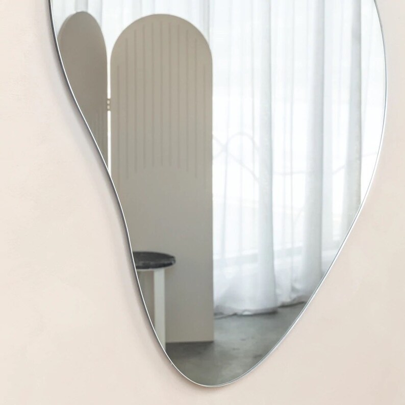 Shaped Mirror Asymmetric Tall Mirror Irregular Mirror Design - Etsy