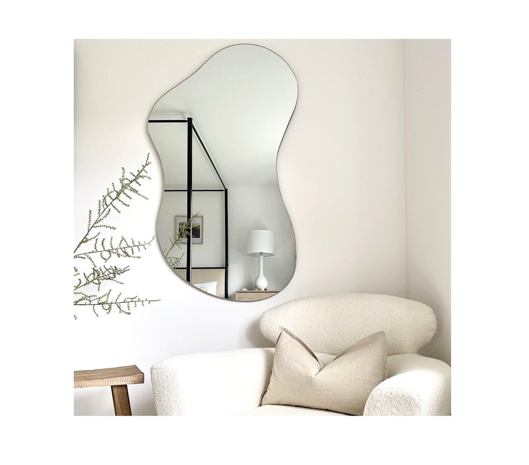 Asymmetric Mirror Curved Irregular Mirror Decorative Aesthetic - Etsy
