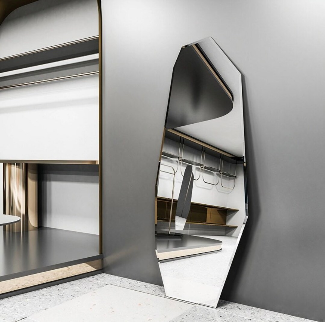 Irregular Full Length Mirror Asymmetric Tall Mirror Design Handmade ...