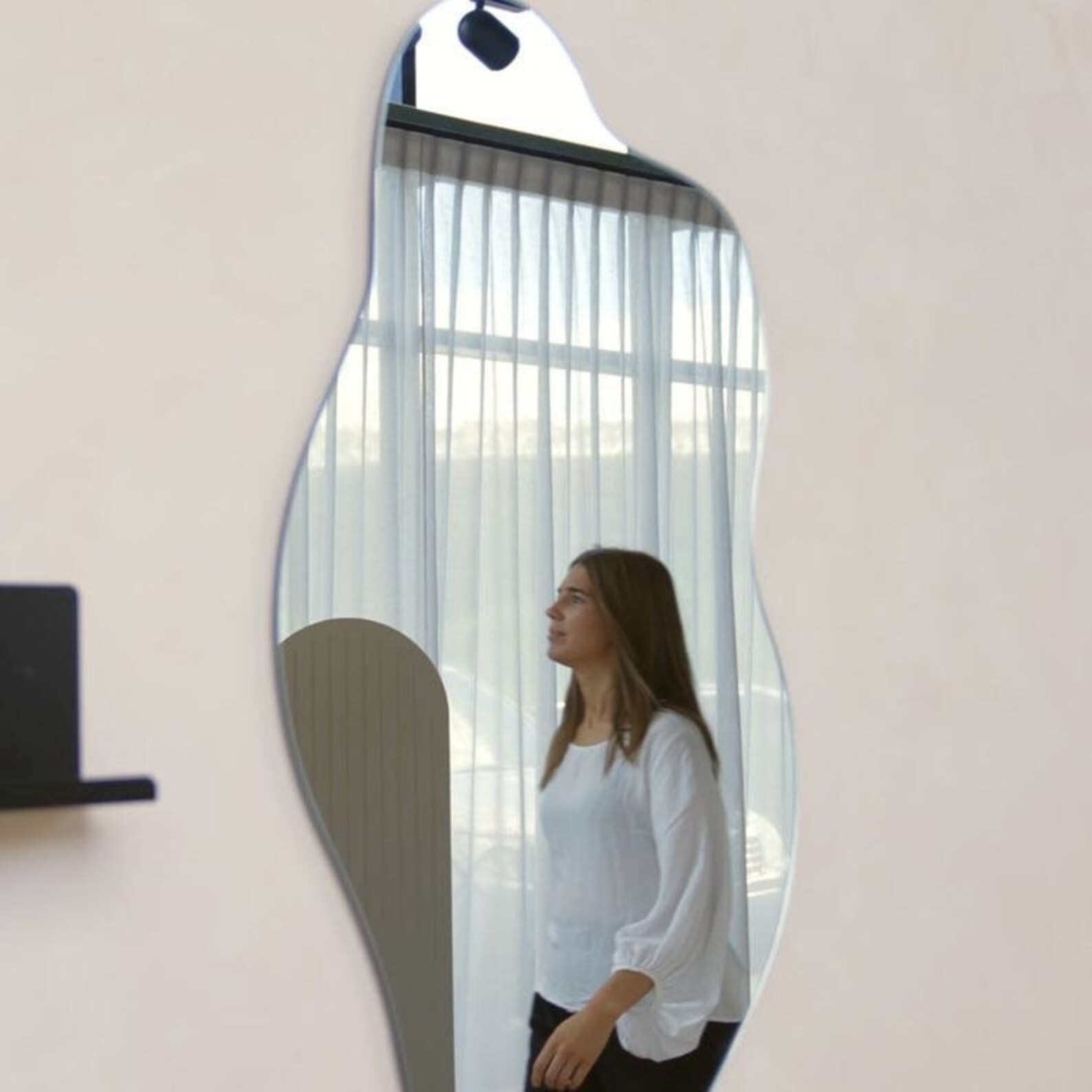 Shaped Mirror Asymmetric Tall Mirror Irregular Mirror Design - Etsy