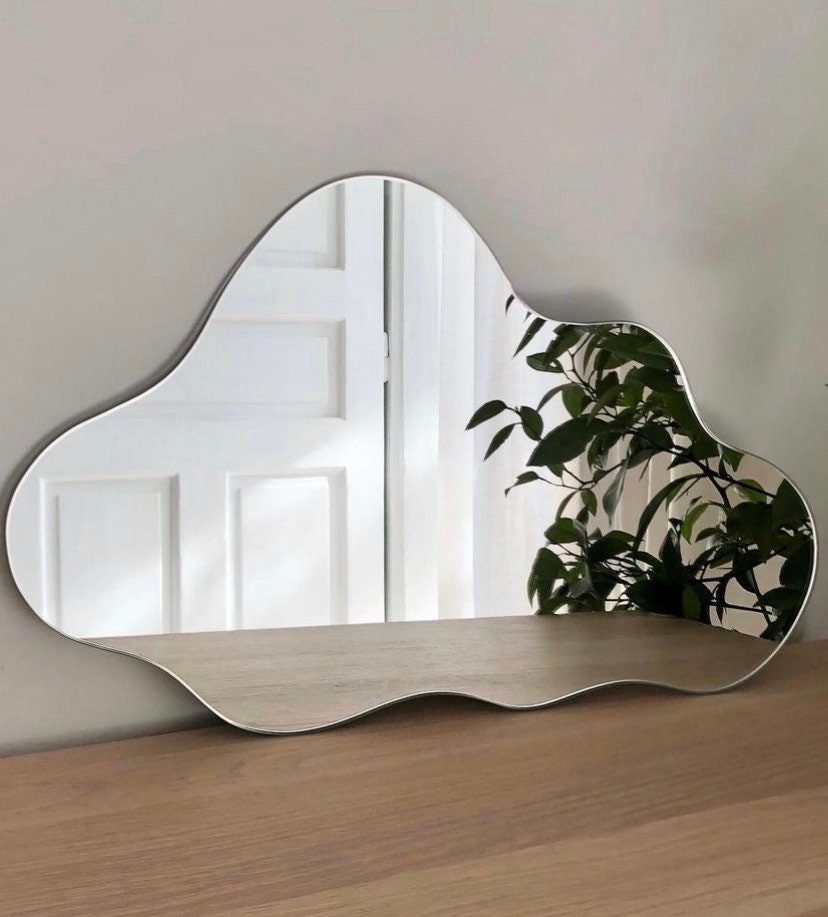 Asymmetric Mirror Irregular Cloud Mirror Decorative Aesthetic - Etsy