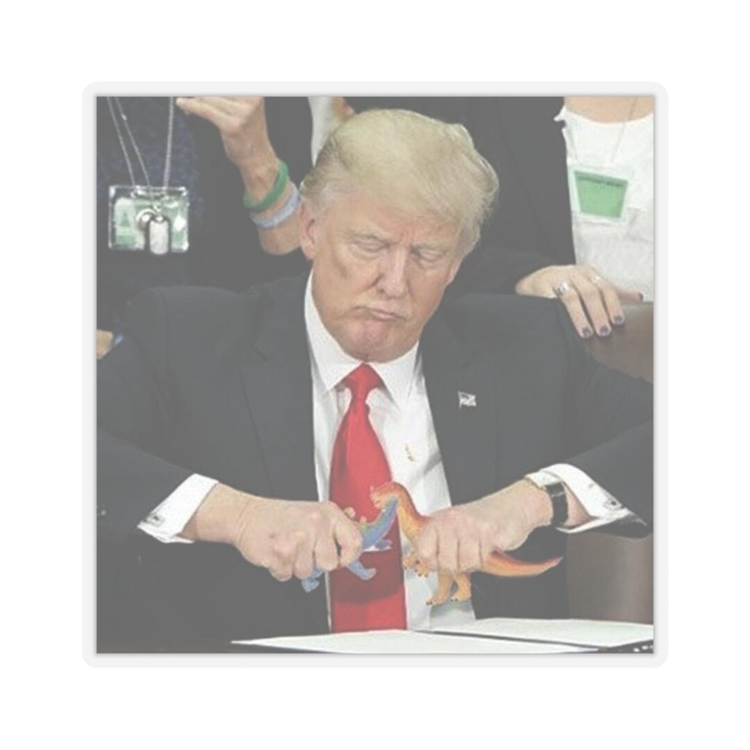 Donald Trump Dinosaur Sticker – Funny Political Meme, Trump Vinyl Decal ...