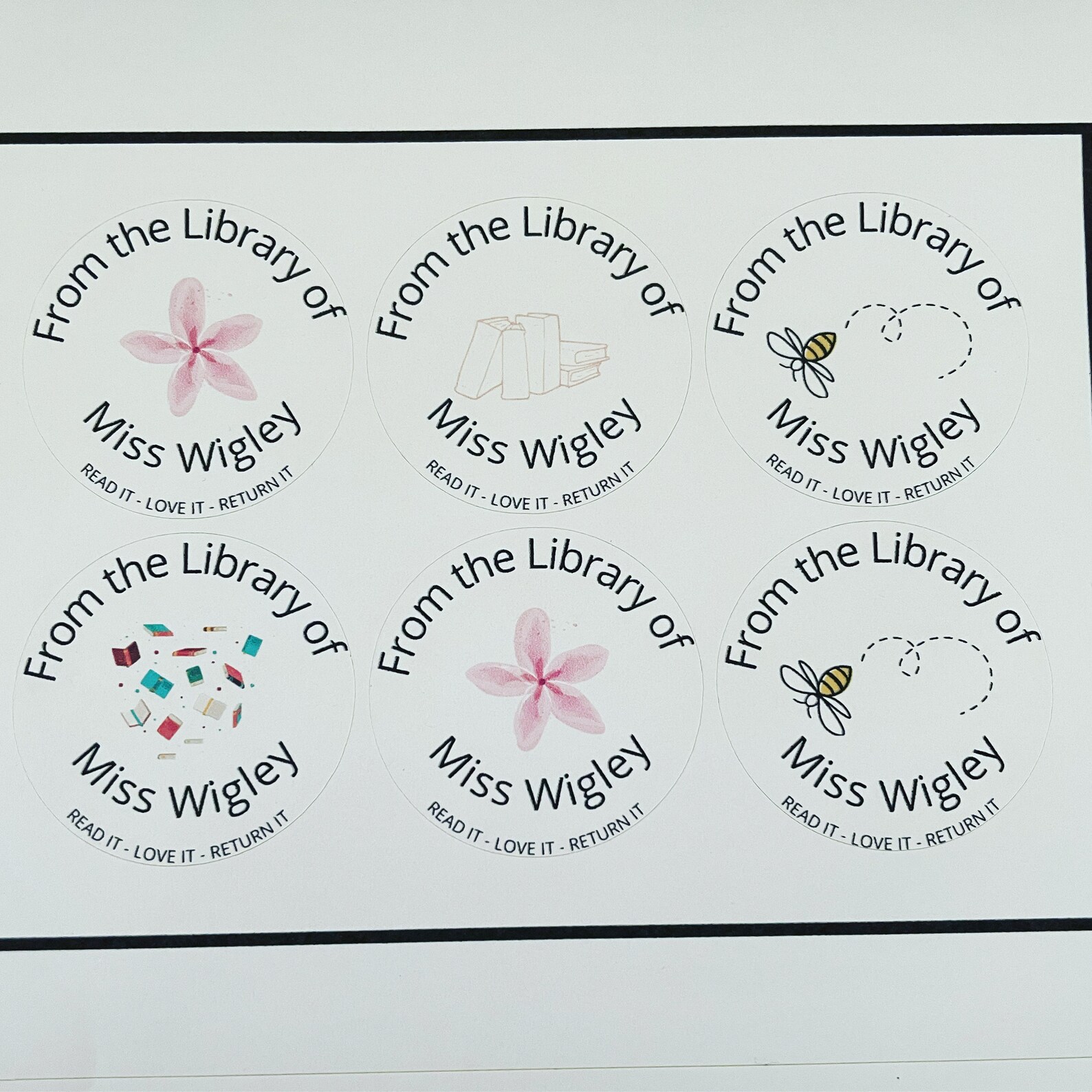 Personalised Library of Stickers, Classroom Stickers, Teacher/ta ...