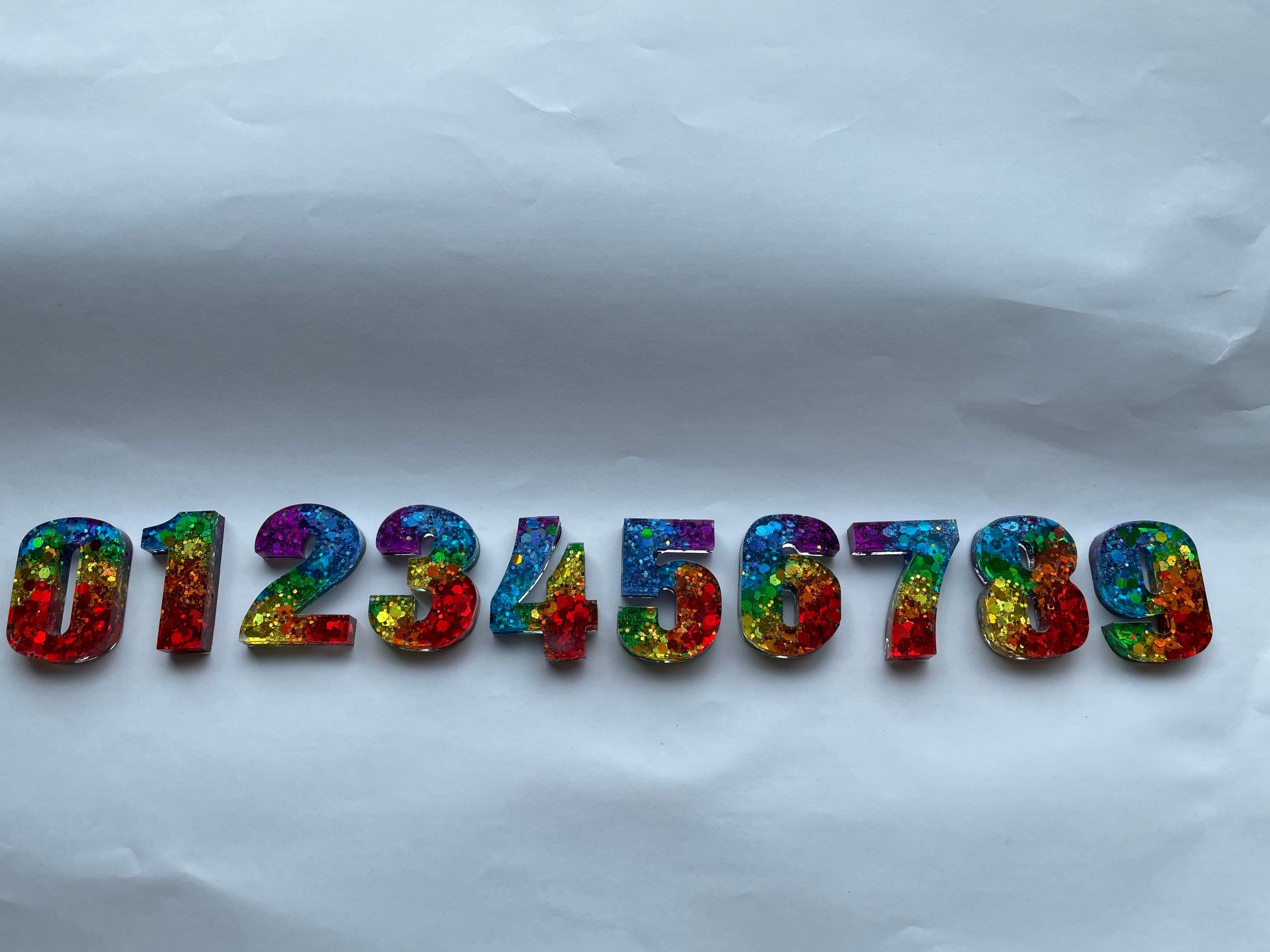Handmade Epoxy Resin number sets 0-9 | Etsy
