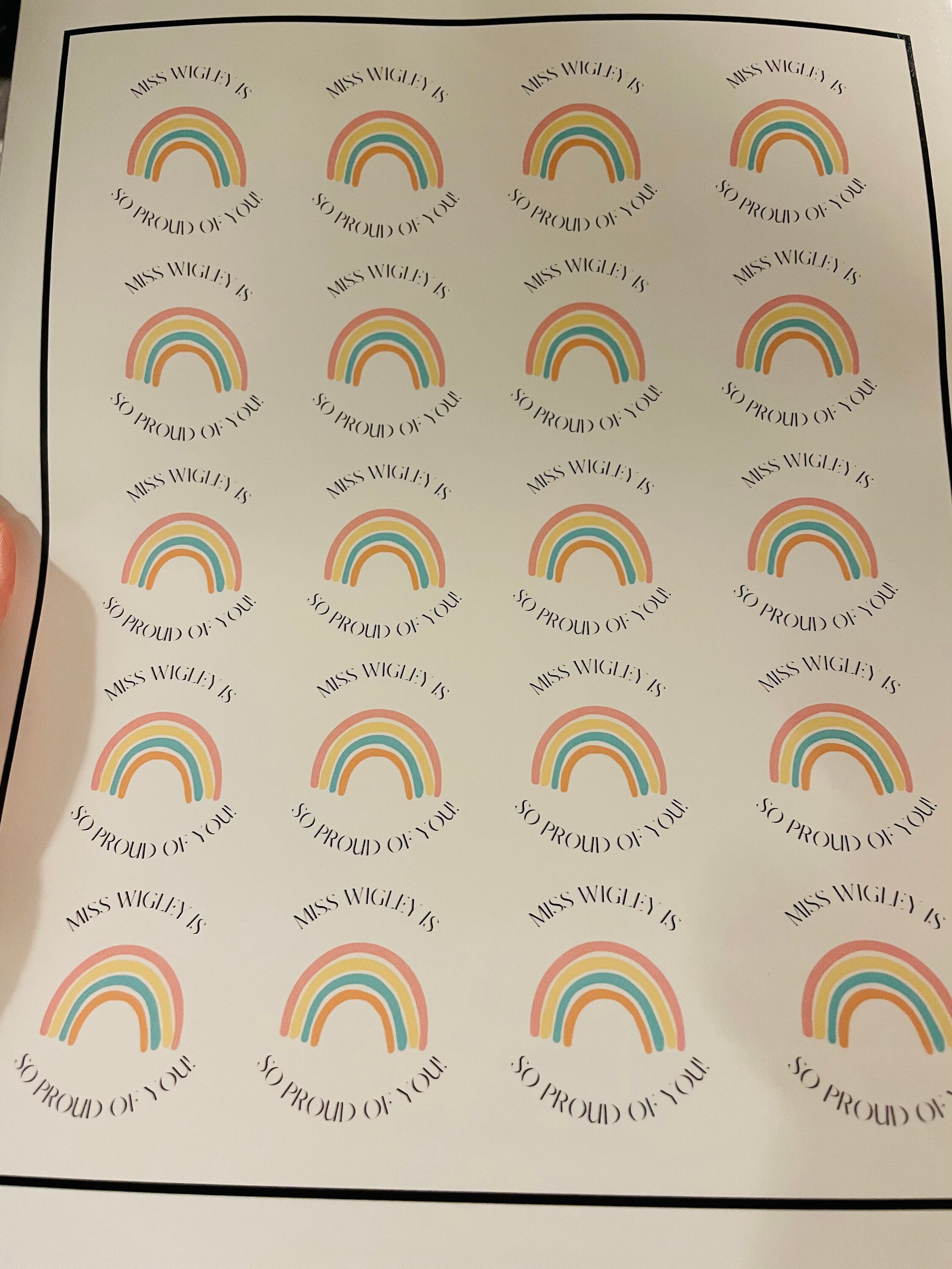 Personalised Teacher is so Proud of You Stickers for Teacher/tas or ...