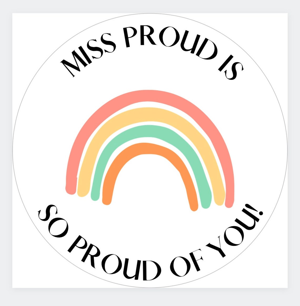 Personalised Teacher is so Proud of You Stickers for | Etsy UK