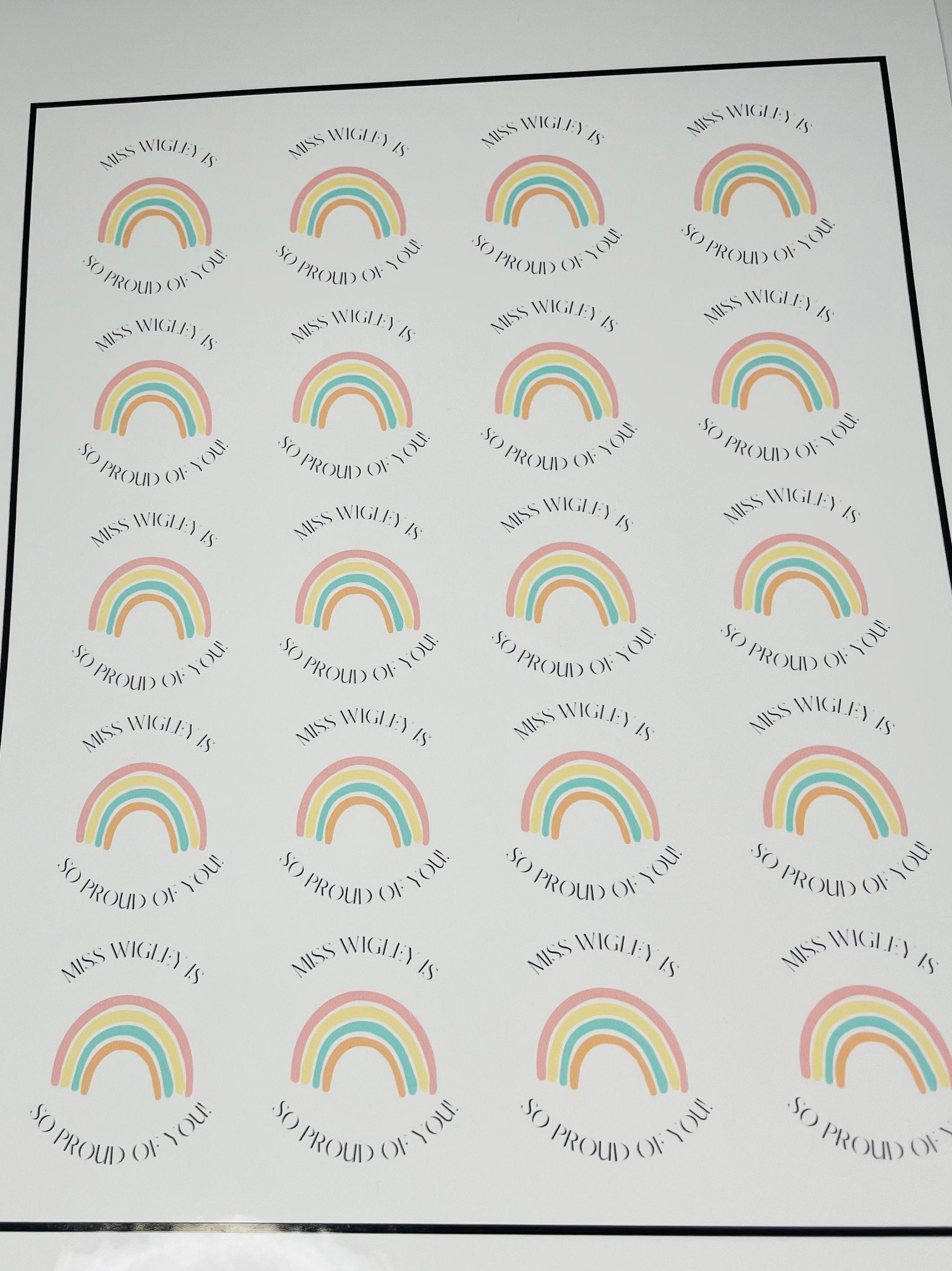 Personalised Teacher is so Proud of You Stickers for Teacher/tas or ...