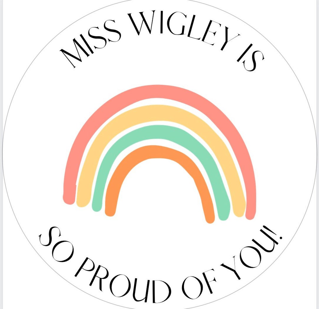 Personalised Teacher is so Proud of You Stickers for Teacher/ta’s or ...