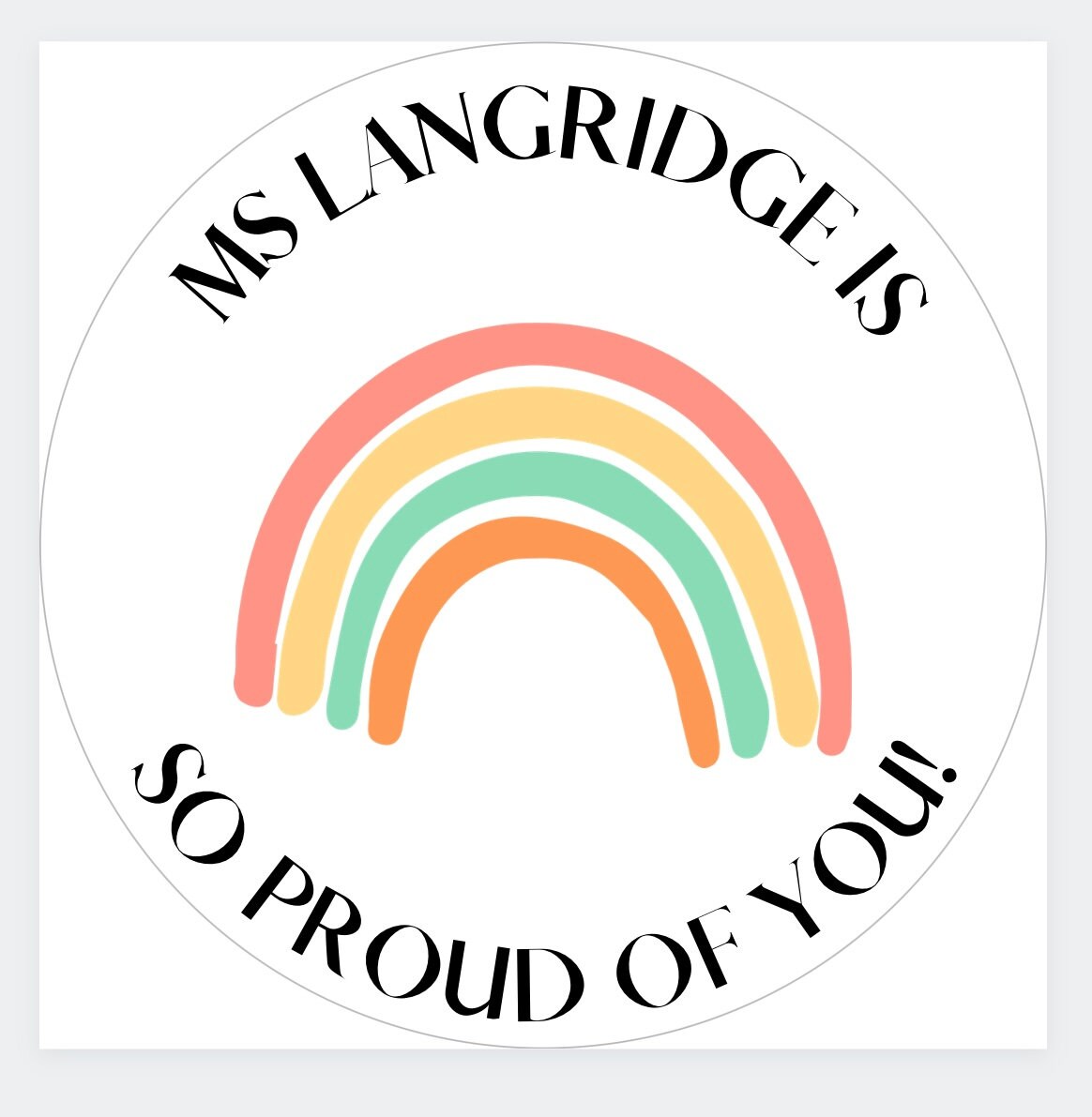 Personalised Teacher is so Proud of You Stickers for - Etsy UK