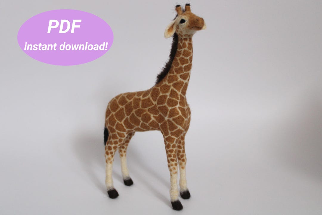 PDF Tutorial: Giraffe | Needle Felt Pattern | Giraffe Needle Felt ...