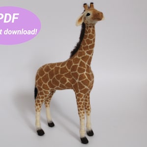 PDF Tutorial: Giraffe | Needle Felt Pattern | Giraffe Needle Felt ...