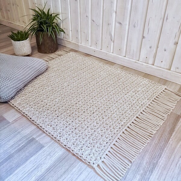 Tunisian Crochet Spiral Rug Easy Pattern PDF Instant - Etsy Canada