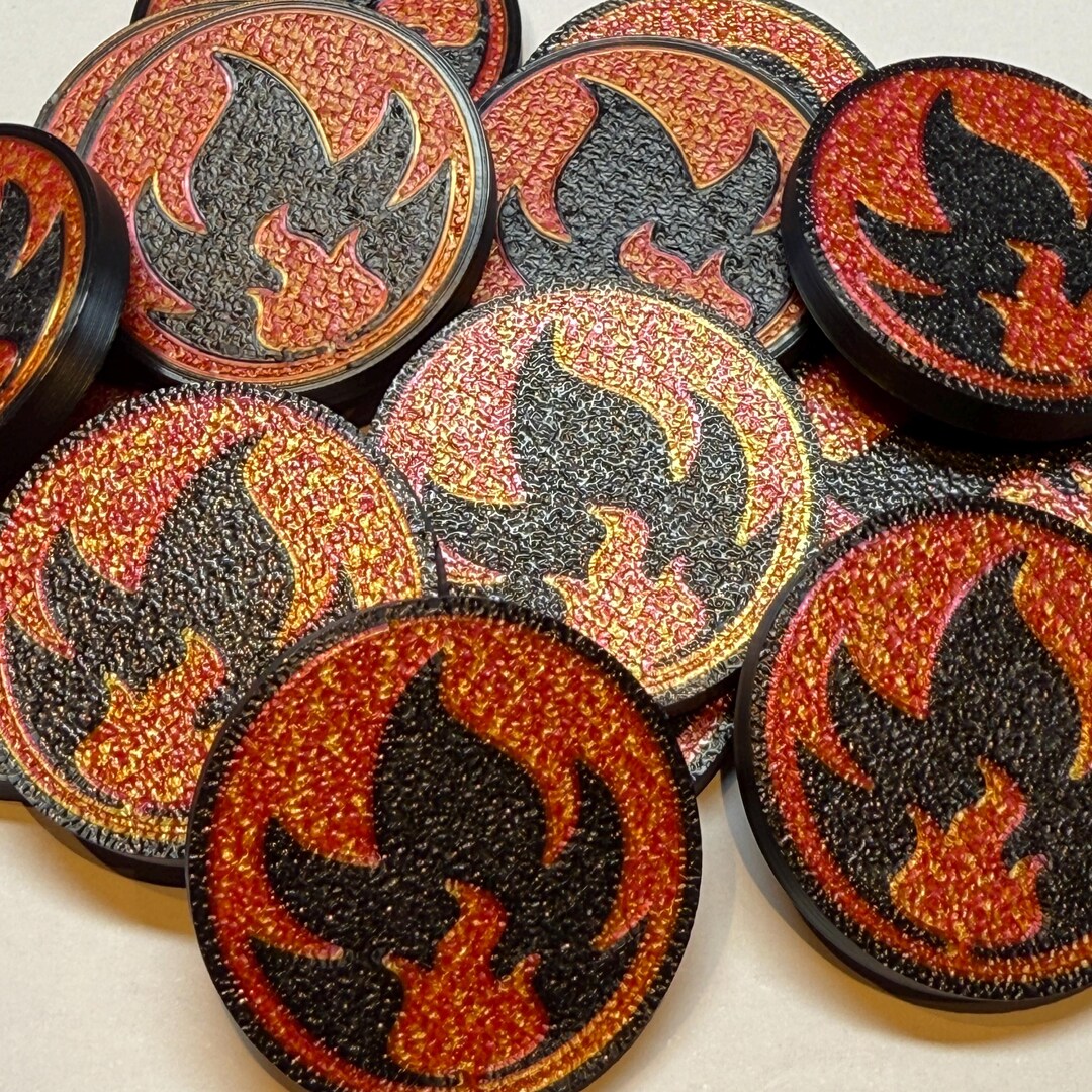 Fire Energy Type TCG Counter Token - Ability Used - Standard Size - Etsy