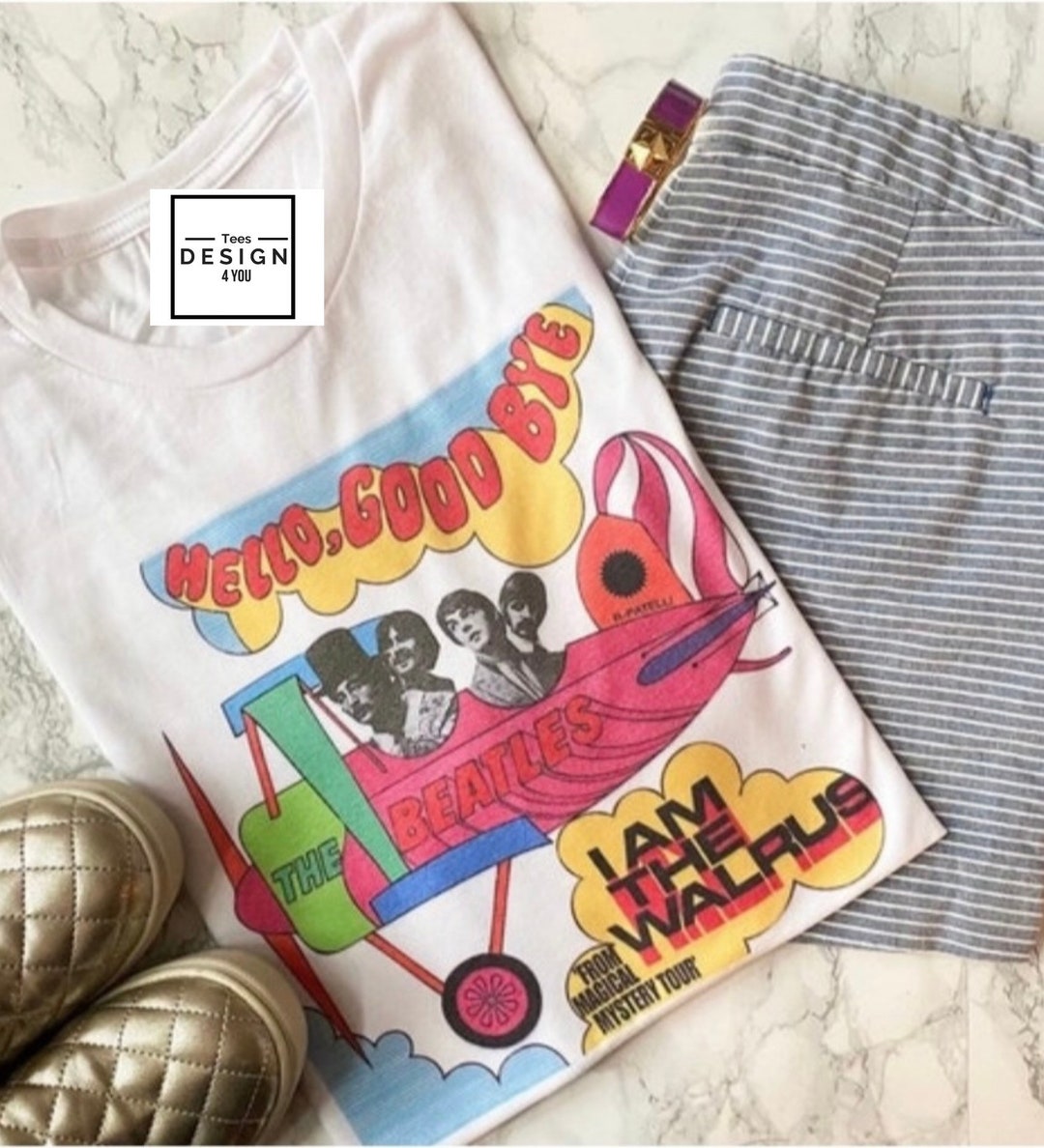 Hello Good Bye T-shirt/unisex Tee/ Vintage Feel/white - Etsy
