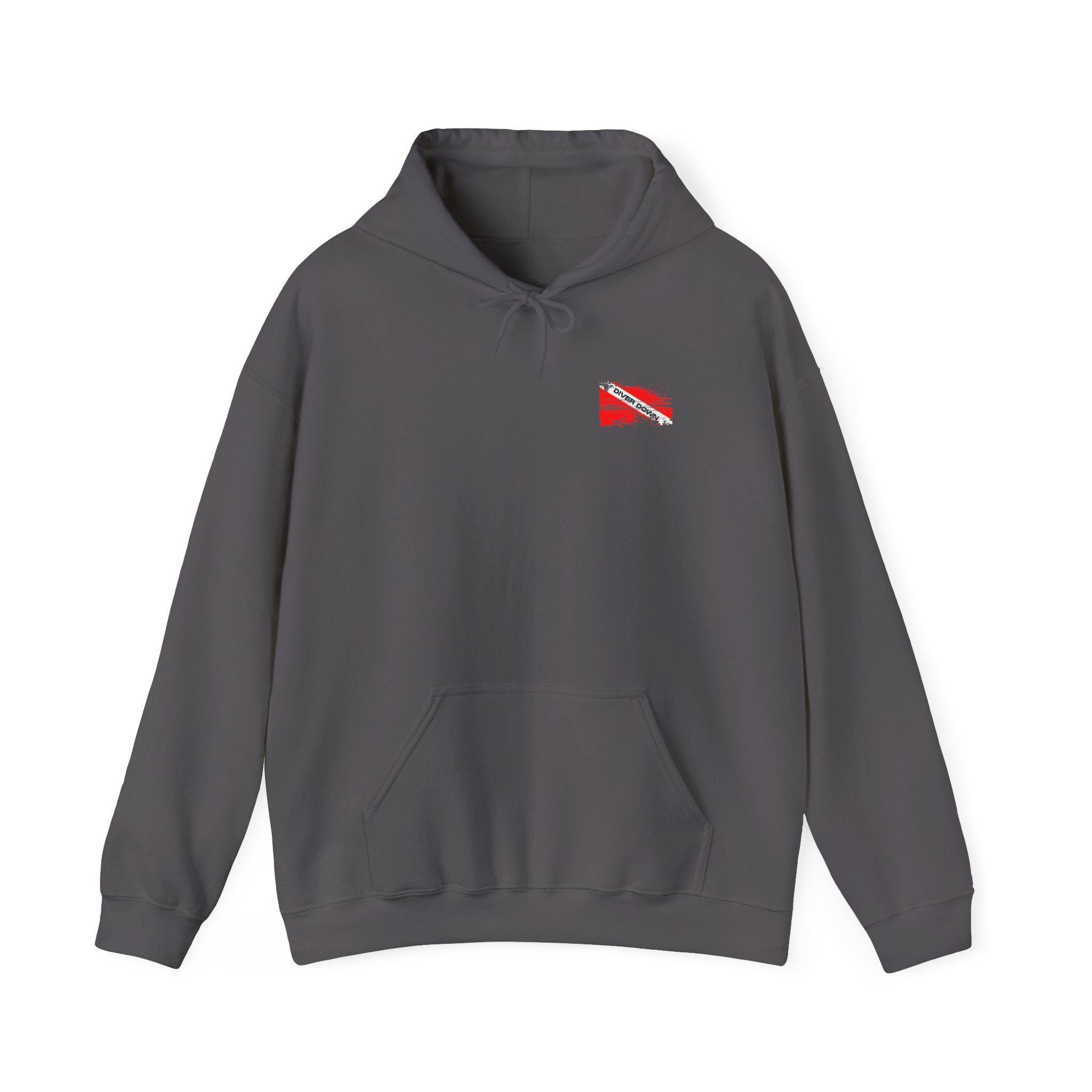 Distressed Diver Down Hoodie | Scuba Diving Adventure - Etsy