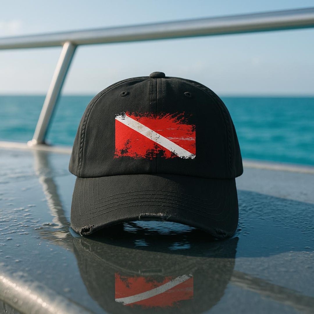 Diver Down Flag Baseball Cap - Etsy
