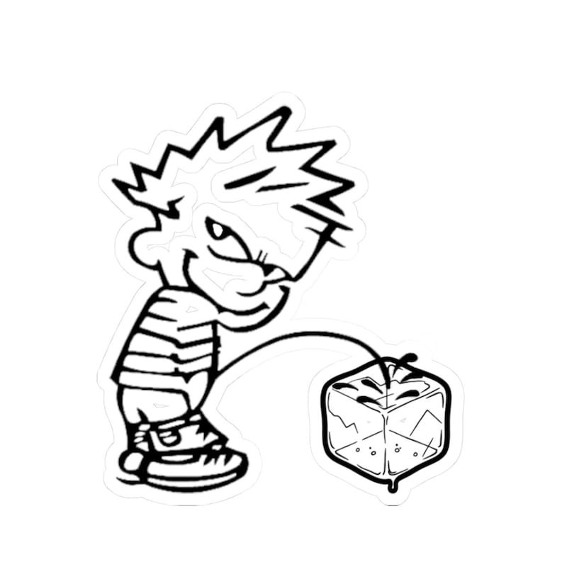 Calvin Pee on Decal - Etsy