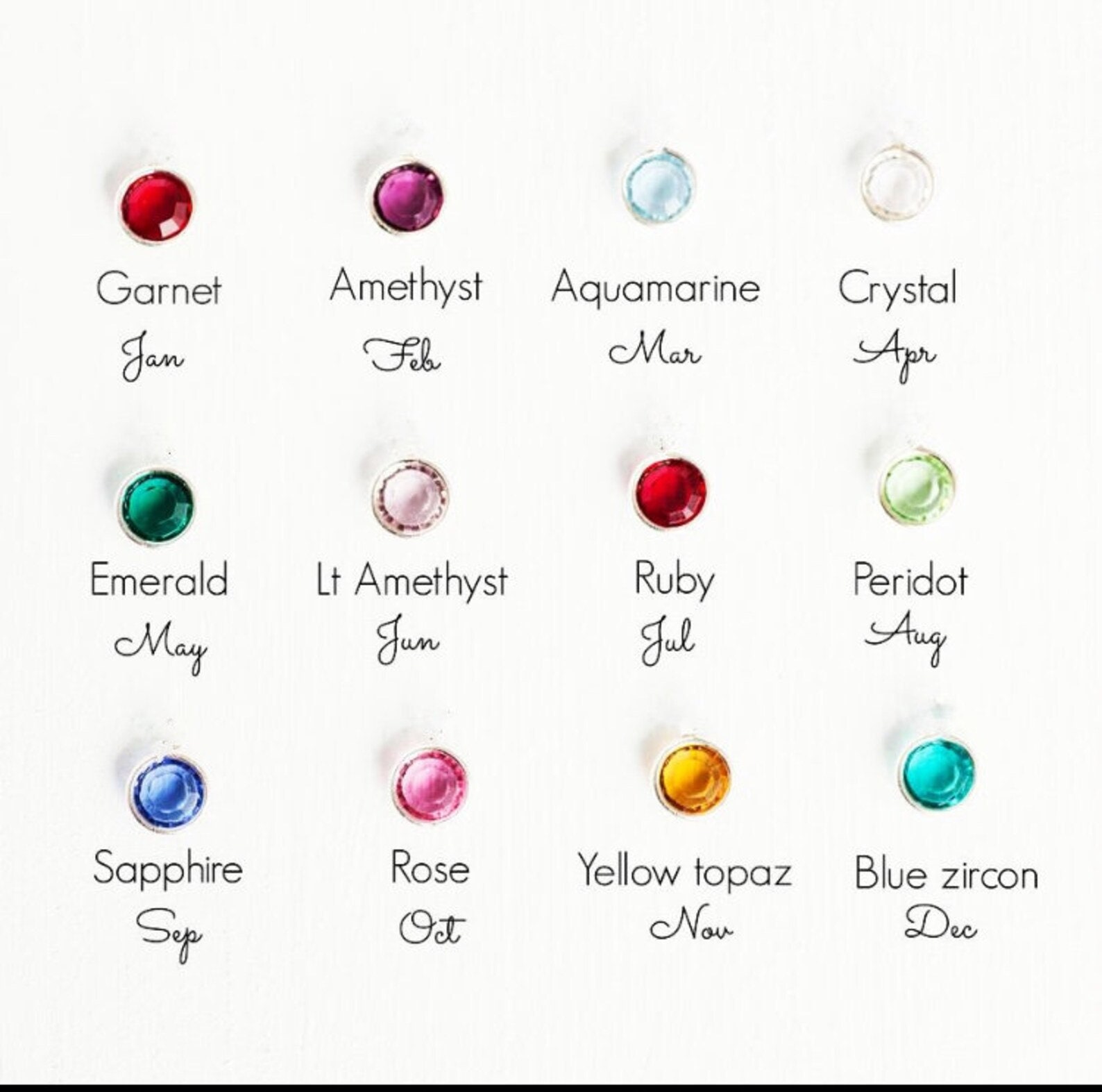 Silver Birthstone Necklace Personalised Gifts Necklaces for - Etsy UK