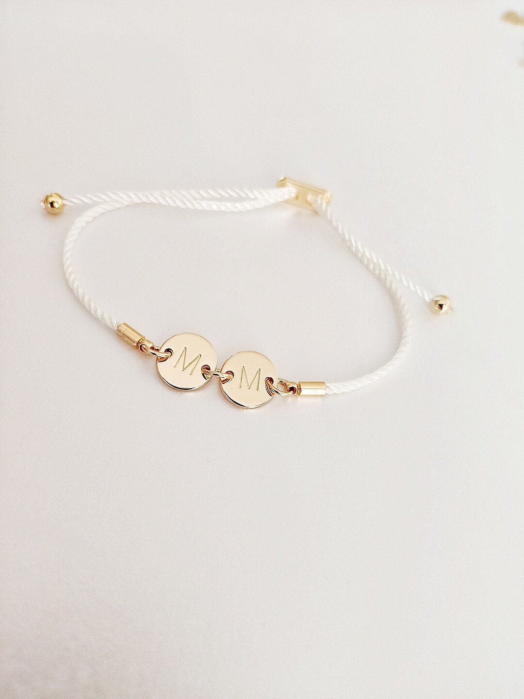 Custom Double Initial Bracelet Couple Bracelets Couples Gift for Him ...