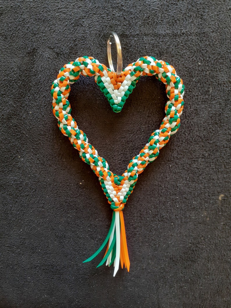 Irish Flag-themed Heart Keychain - Etsy