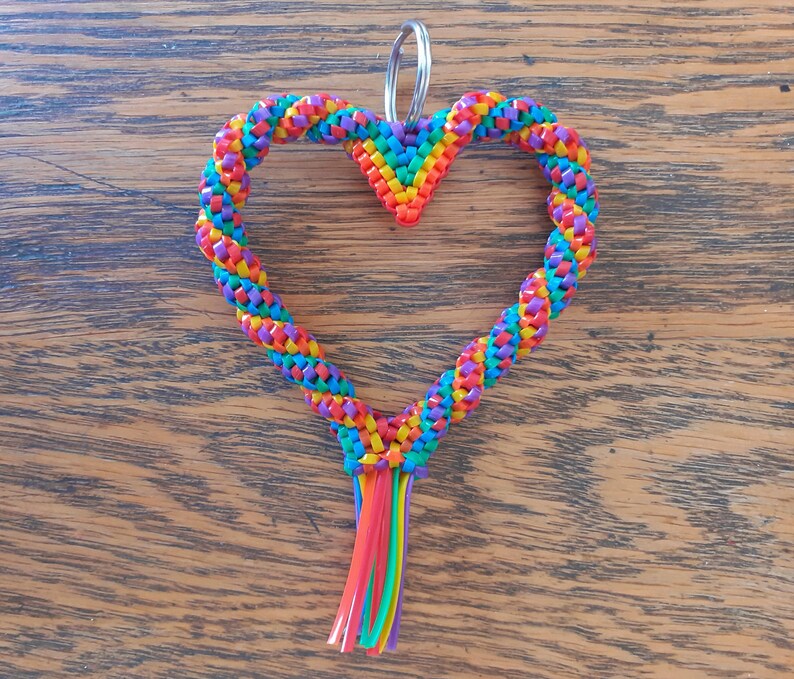 Rainbow Pride Twisted Heart Keychains - Etsy