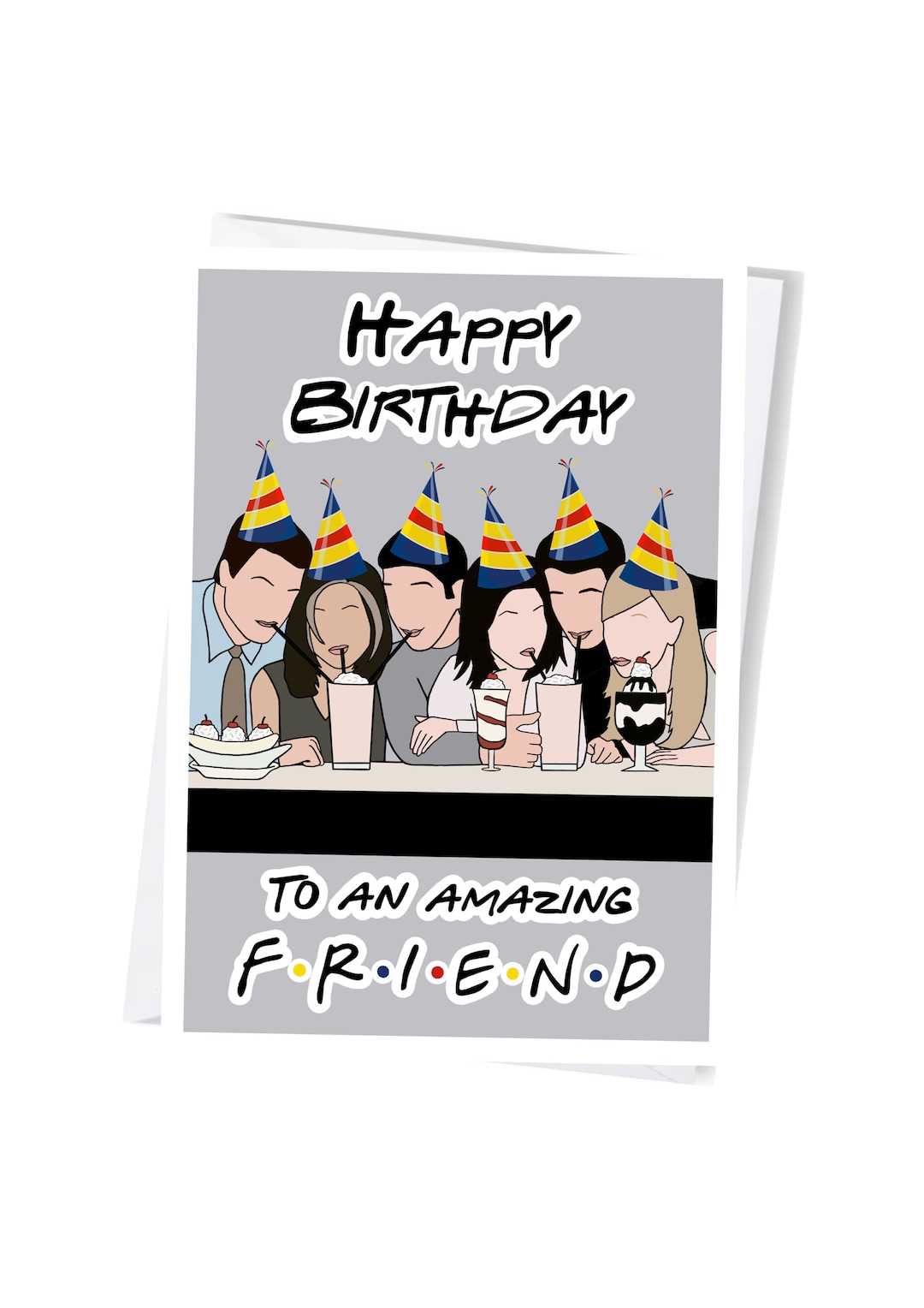 Friends Birthday Card | Digital Download | A5 - Etsy