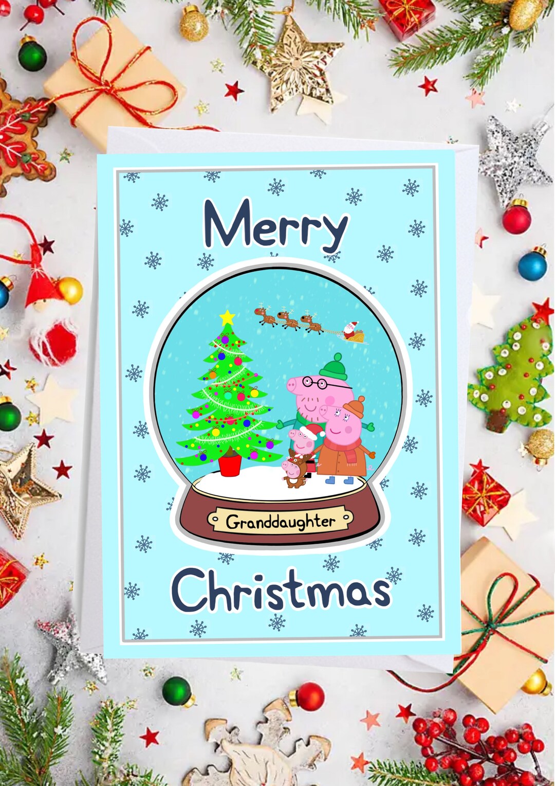 Peppa Pig Granddaughter Christmas Card Digital Download Etsy Peppa Pig Granddaughter Christmas Card Digital Download Etsy