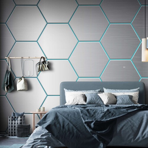 3D Geometric Shapes Wallpaper Mural Peel&stick Abstract - Etsy
