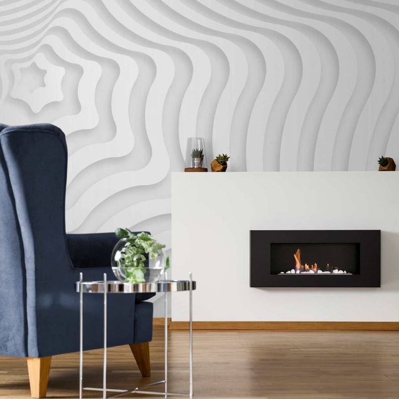 3D Modern Wallpaper Custom Wall Mural Geometric 3D Wallpaper - Etsy