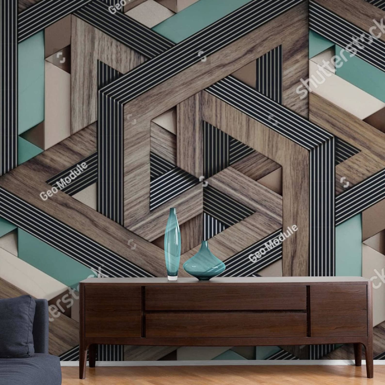 Modern 3D Wallpaper Wall Art Wall Paper Wall Mural Vinyl Wallpapers ...