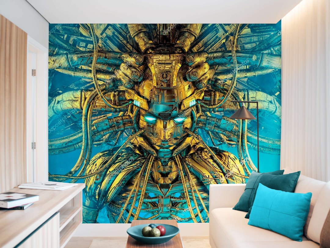 Gaming Wall Mural Cyberpunk Graffiti Wall Paper Gaming Wall Art ...
