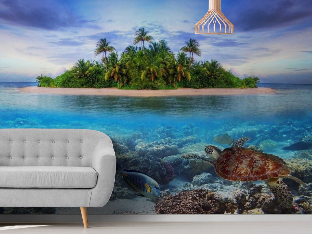 Tropical Island of Maldives Wallpapers Wall Mural Tropical Island Wall ...