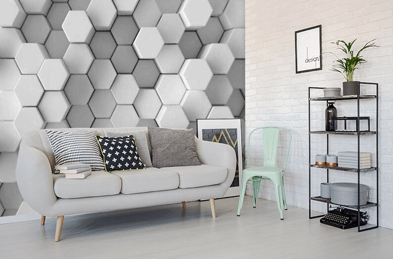 Gray 3d Wallpaper Abstraction Wall Murals Premiun Removable - Etsy