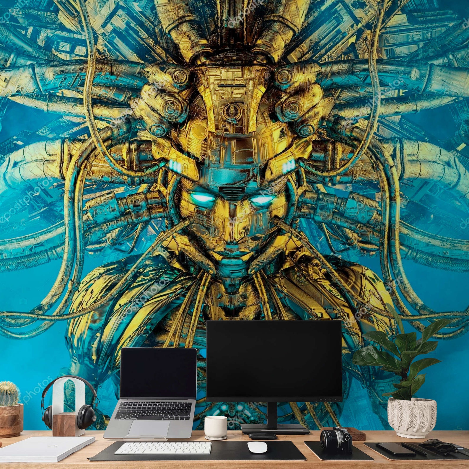 Gaming Wall Mural Cyberpunk Graffiti Wall Paper Gaming Wall - Etsy