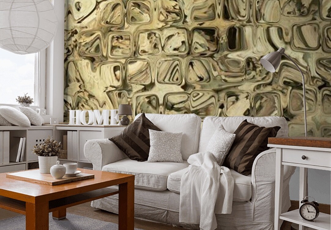 3D Wallpaper Gold Wall Mural Stylish Wall Decoration Wall - Etsy
