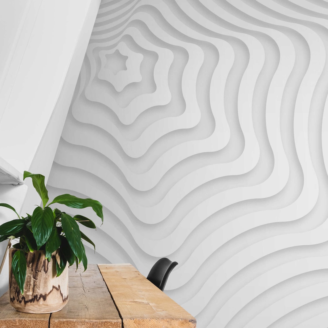 3D Modern Wallpaper Custom Wall Mural Geometric 3D Wallpaper - Etsy