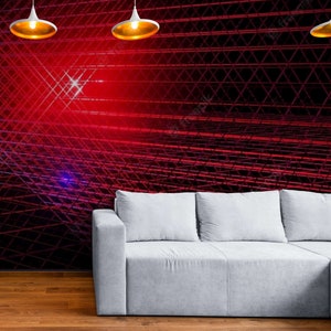 Red 3D Wallpaper Peel and Stick Wallpaper Graffiti Wallpaper Art Wall ...