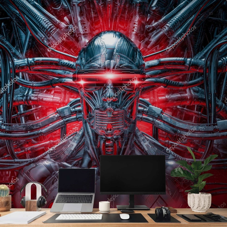 Peel and Stick Cyberpunk Wallpaper Gaming Wall Mural - Etsy
