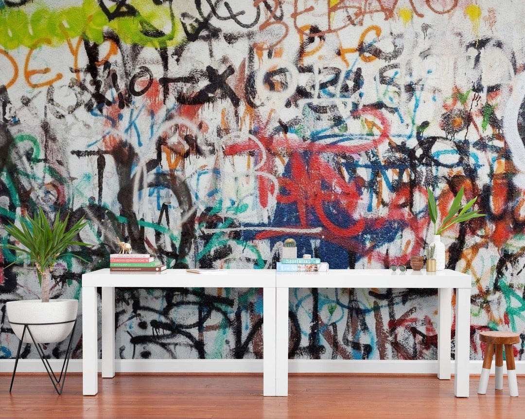 Graffiti Wallpaper Mural Graffiti Wall Mural Wall Design Peel & Stick ...