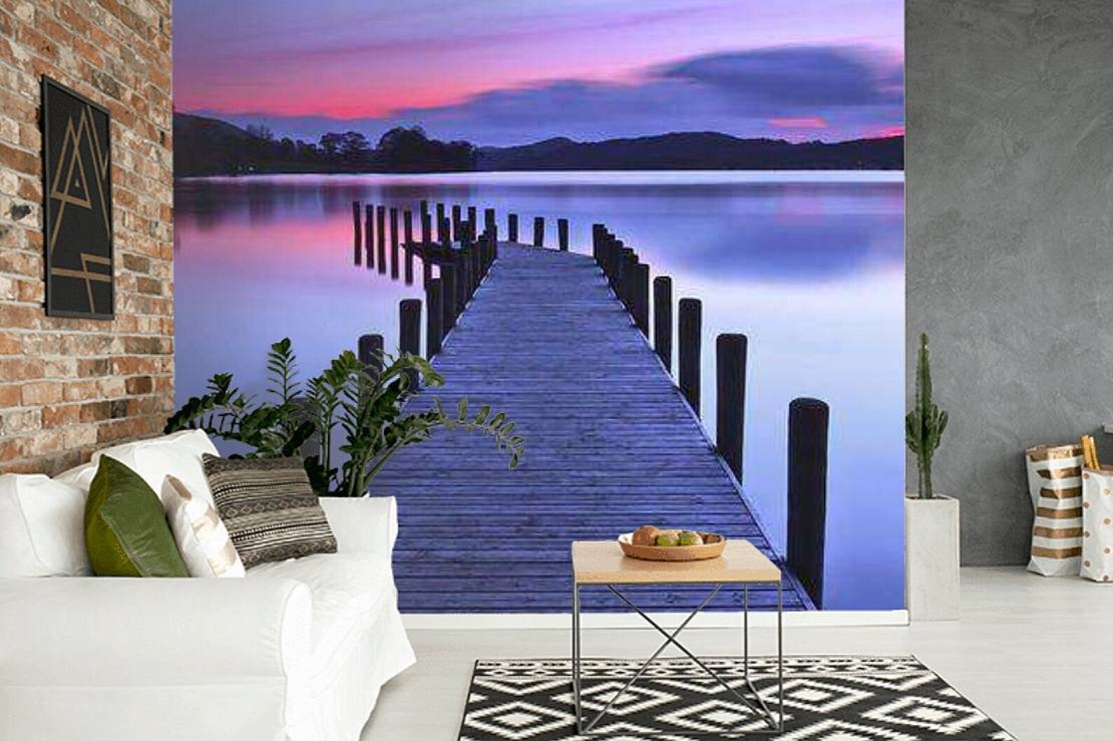 Nature Wallpaper Wall Mural Lake View Wall Paper 3D Mural Wall - Etsy