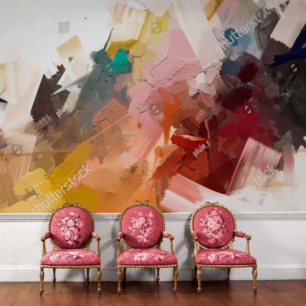 Modern Wall Mural - Etsy