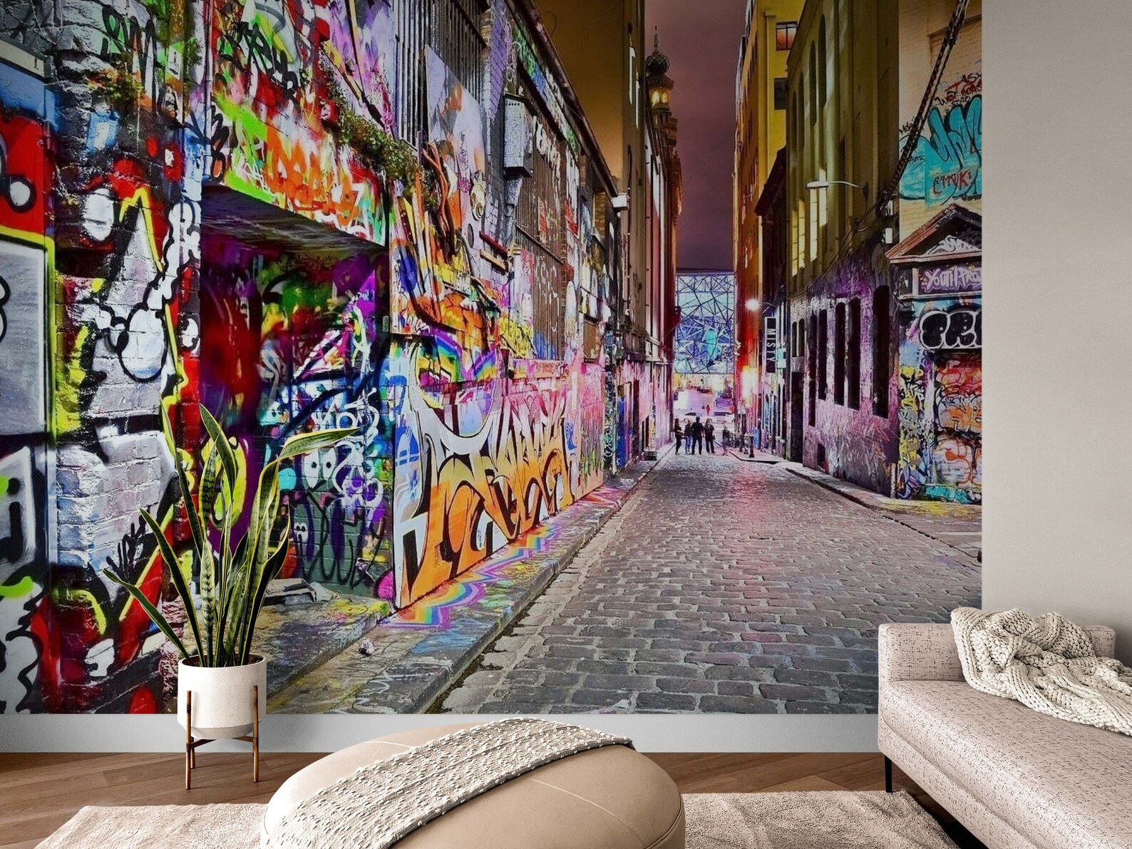 Modern Graffiti Walls Peel and Stick Graffiti Wall Mural Art - Etsy