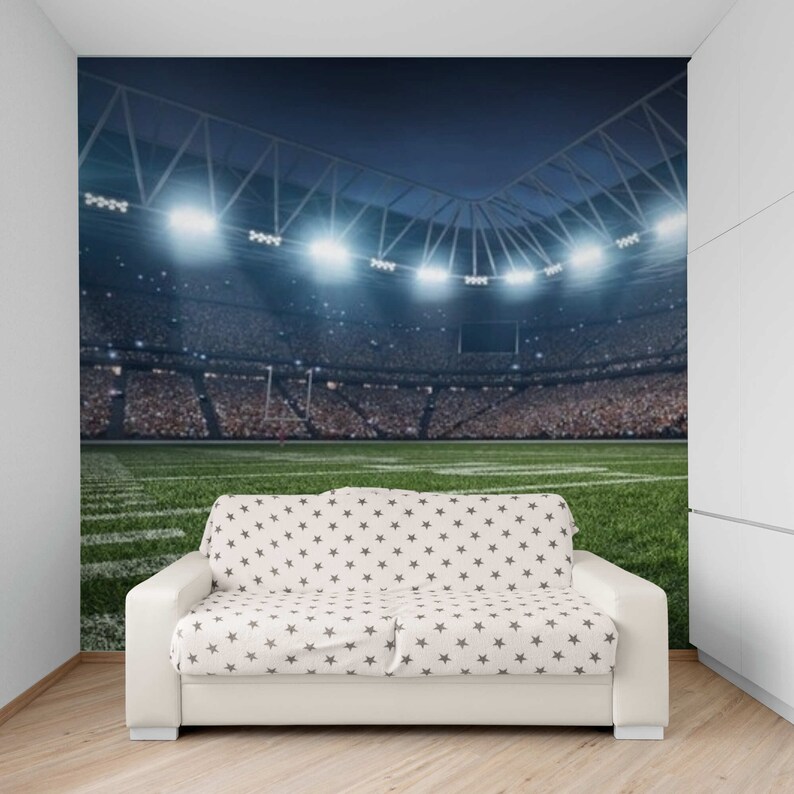 American Football Arena 3D Wallpaper Mural, Peel and Stick - Etsy