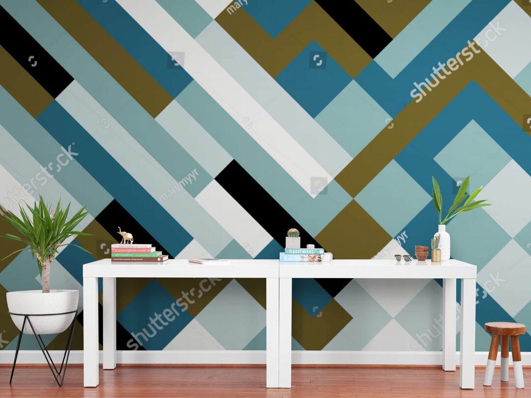 Geometric 3d Wallpaper Art for Walls, Textured Non-woven or Peel and ...