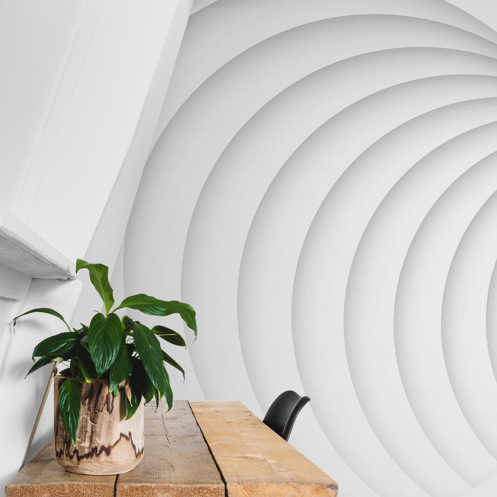 Custom 3D Wallpaper Monochrome Wall Mural Abstract Wallpaper - Etsy