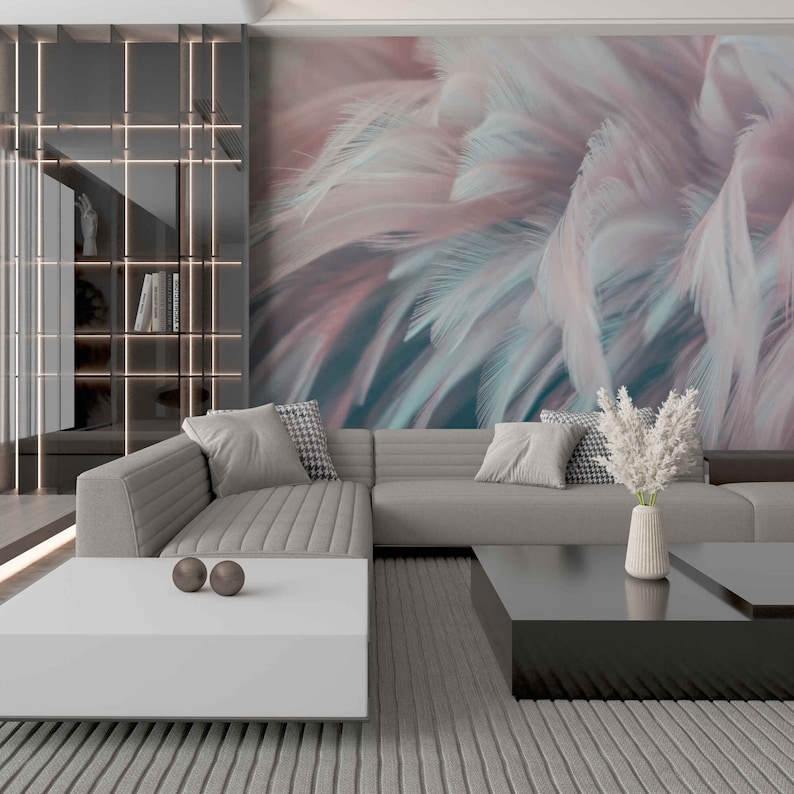 Feather Wallpaper Mural – 3D Wall Decor - Etsy