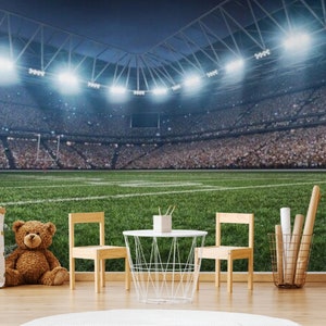 American Football Arena 3D Wallpaper Mural, Peel and Stick - Etsy