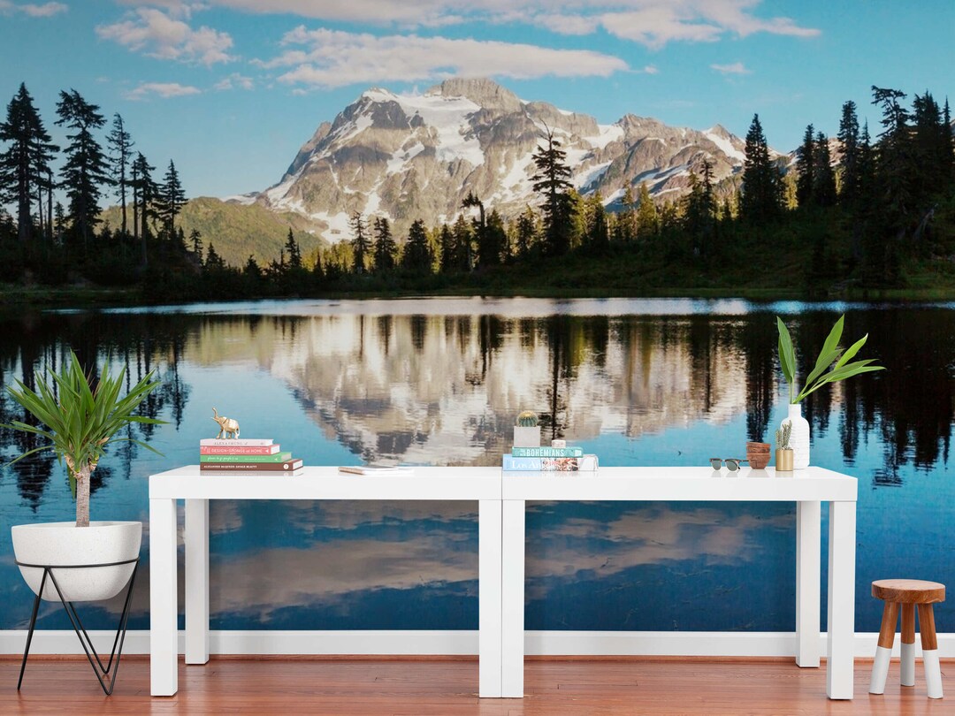 Nature Peel and Stick Wallpaper Mountains Wallpapeper Home - Etsy
