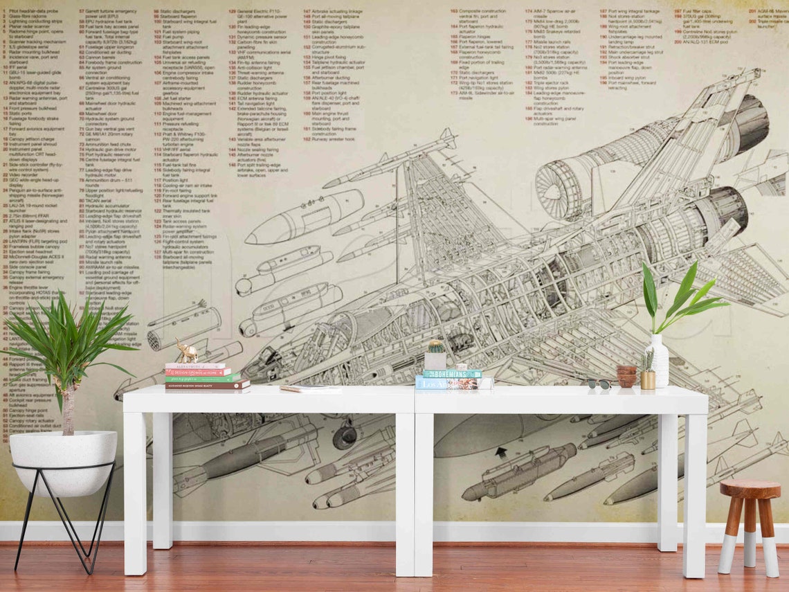Photo Wallpaper Airplane Wall Mural Aviation Wall Paper Decor Peel and ...